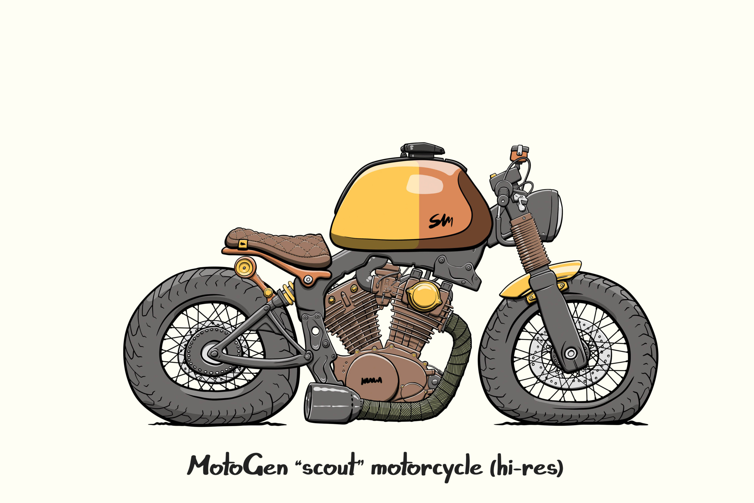 MotoGen Scout custom motorcycle – kittym.ro